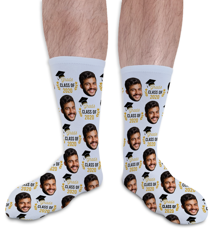 Grads Class Of Personalised Graduation Photo Socks - Photo Socks UK